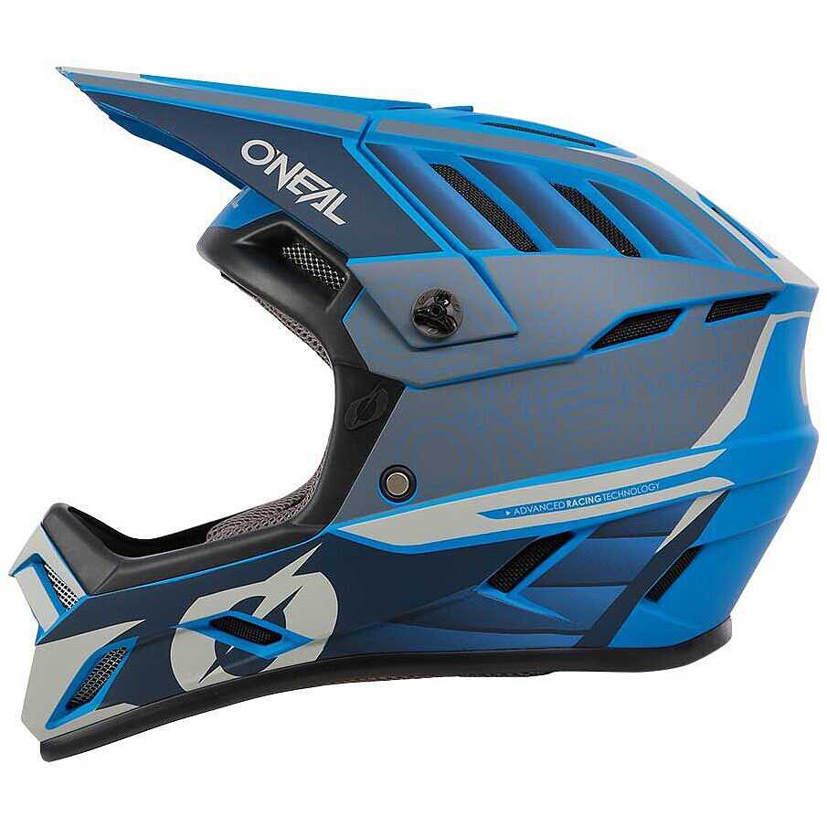 Oneal BACKFLIP ECLIPSE Gray/Blue Full Face MTB Bike Helmet For Sale Online - Outletmoto.eu