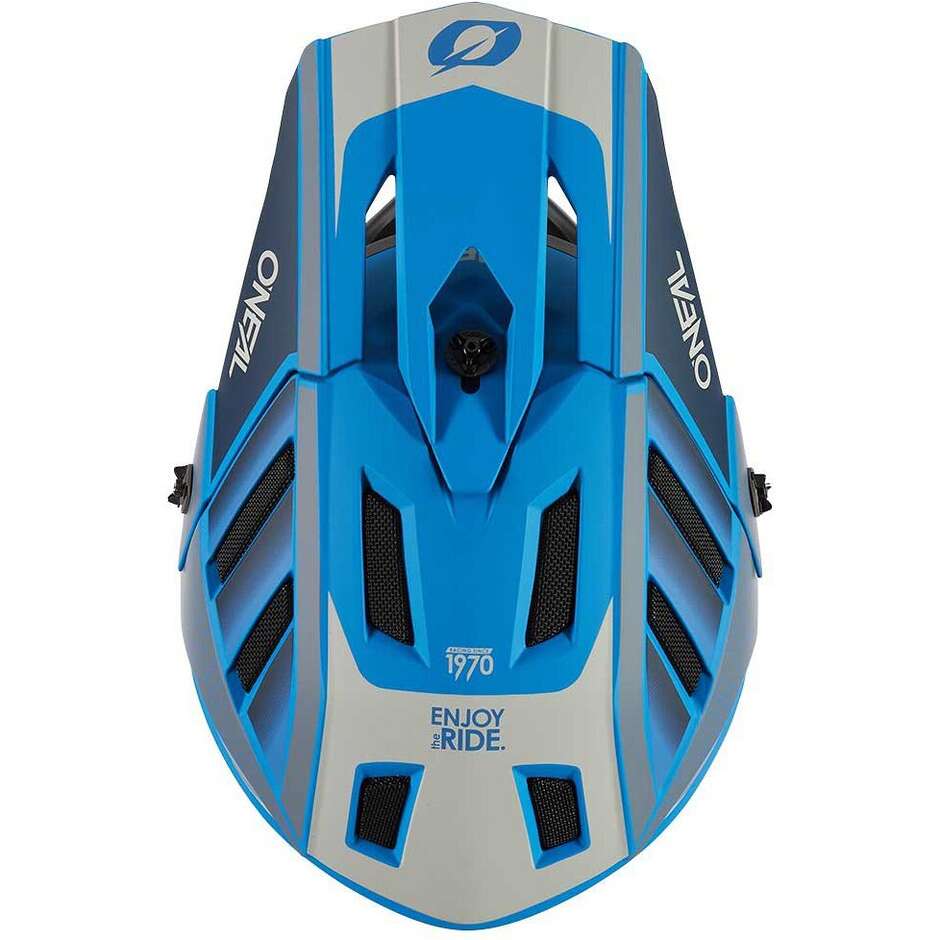 Oneal BACKFLIP ECLIPSE Gray/Blue Full Face MTB Bike Helmet For Sale Online - Outletmoto.eu