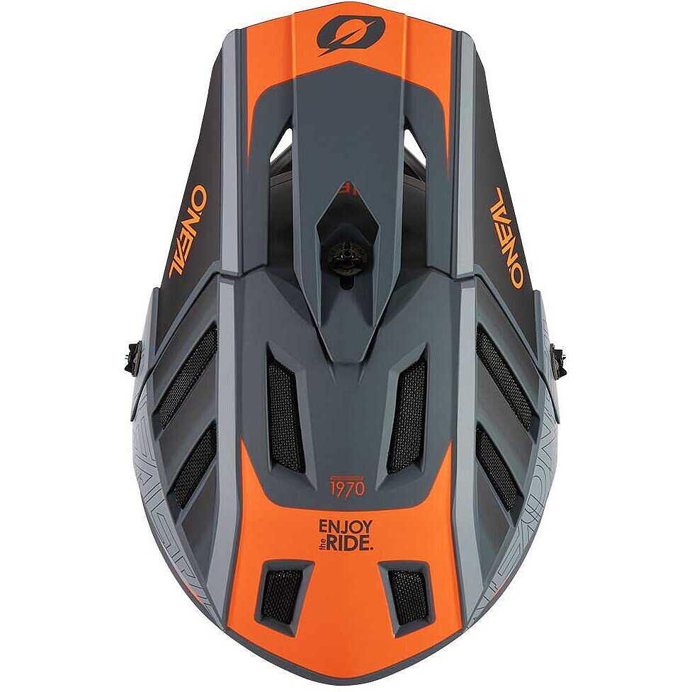 Oneal BACKFLIP ECLIPSE Gray/Orange Full Face MTB Bike Helmet For Sale Online - Outletmoto.eu