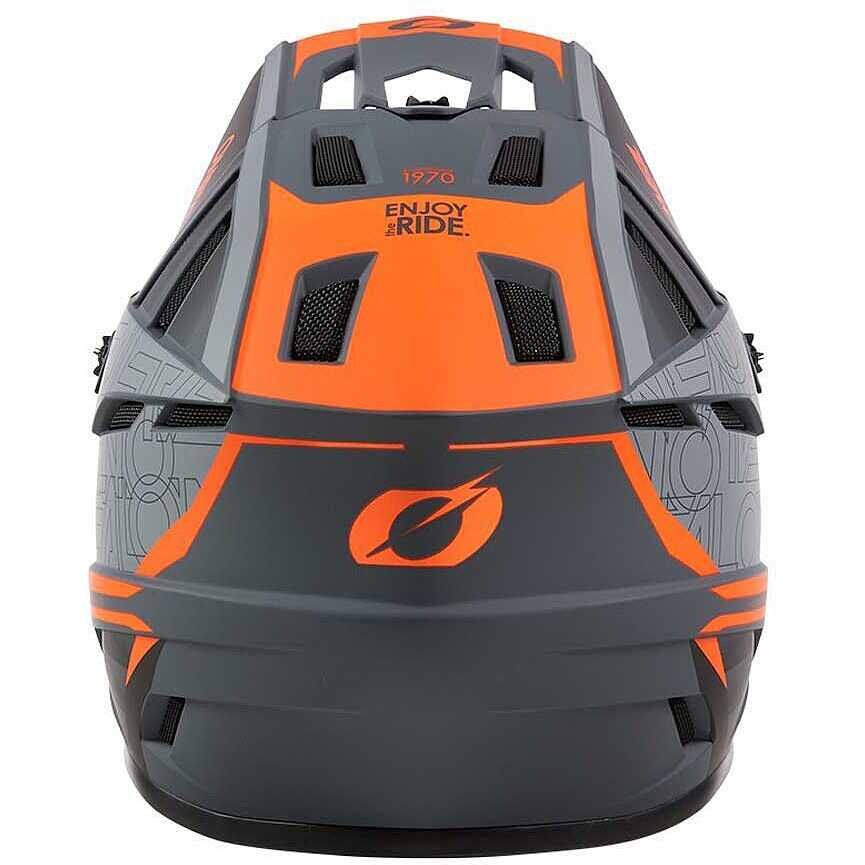 Oneal BACKFLIP ECLIPSE Gray/Orange Full Face MTB Bike Helmet For Sale Online - Outletmoto.eu