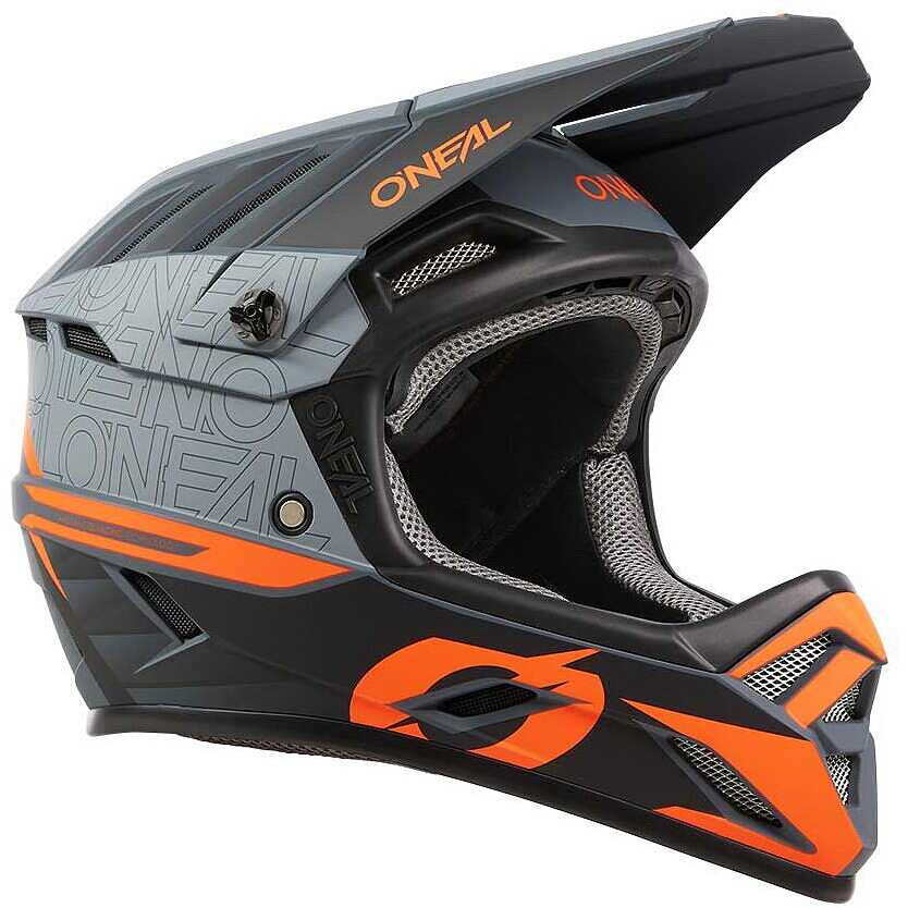 Oneal BACKFLIP ECLIPSE Gray/Orange Full Face MTB Bike Helmet For Sale Online - Outletmoto.eu