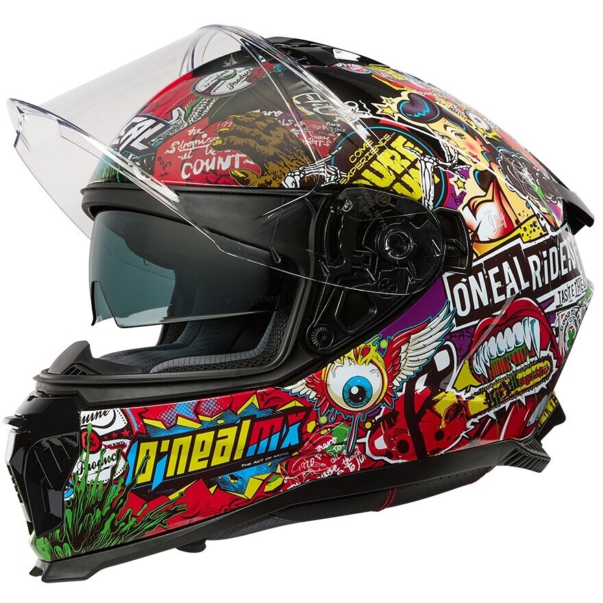Oneal Challenger CRANK Multicolor V.25 Integral Motorcycle Helmet For ...