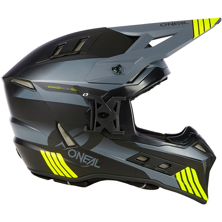 Oneal EX-SRS HITCH Cross Enduro Motorcycle Helmet Black Gray Fluo ...