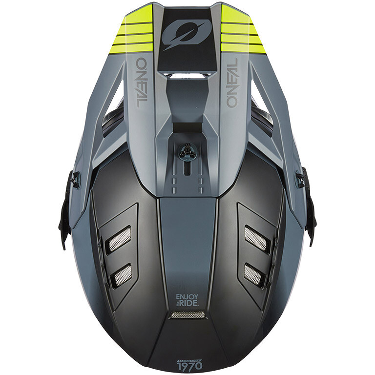 Oneal EX-SRS HITCH Cross Enduro Motorcycle Helmet Black Gray Fluo ...