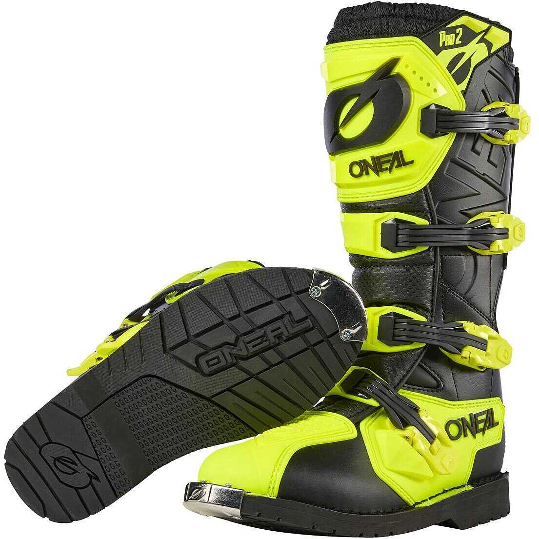O'Neal RIDER PRO 2 Cross Enduro Motorcycle Boots Black Neon Yellow For ...