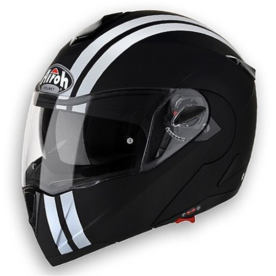 Openable Modular Motorcycle Helmet Airoh C100 Flash Matte Black For ...