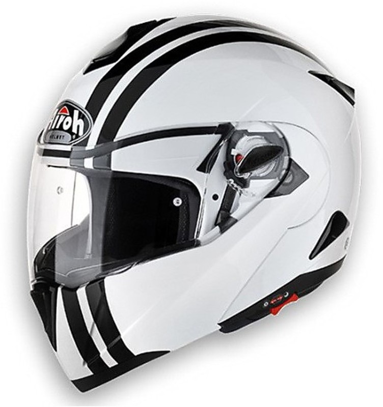 Openable Modular Motorcycle Helmet Airoh C100 Flash White For Sale ...
