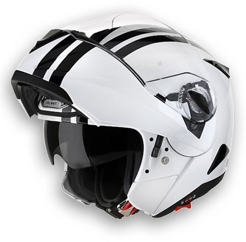 Openable Modular Motorcycle Helmet Airoh C100 Flash White For Sale ...
