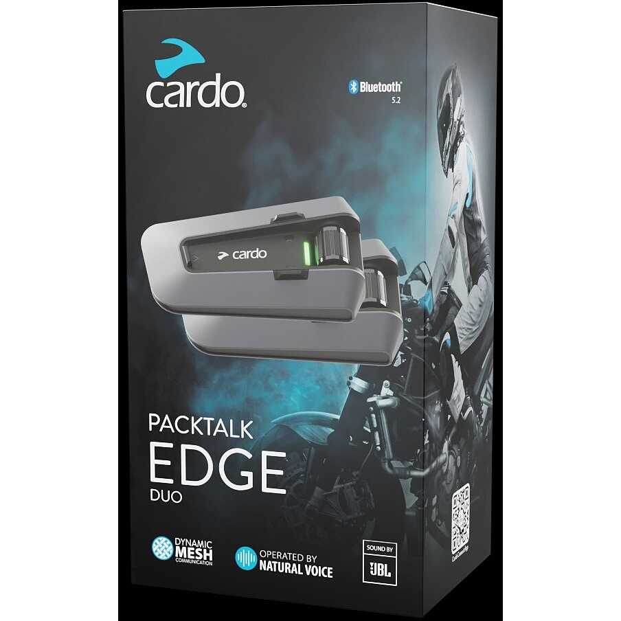 Pair of Cardo Mesh Motorcycle Intercom PACKTALK EDGE DUO - Double For ...