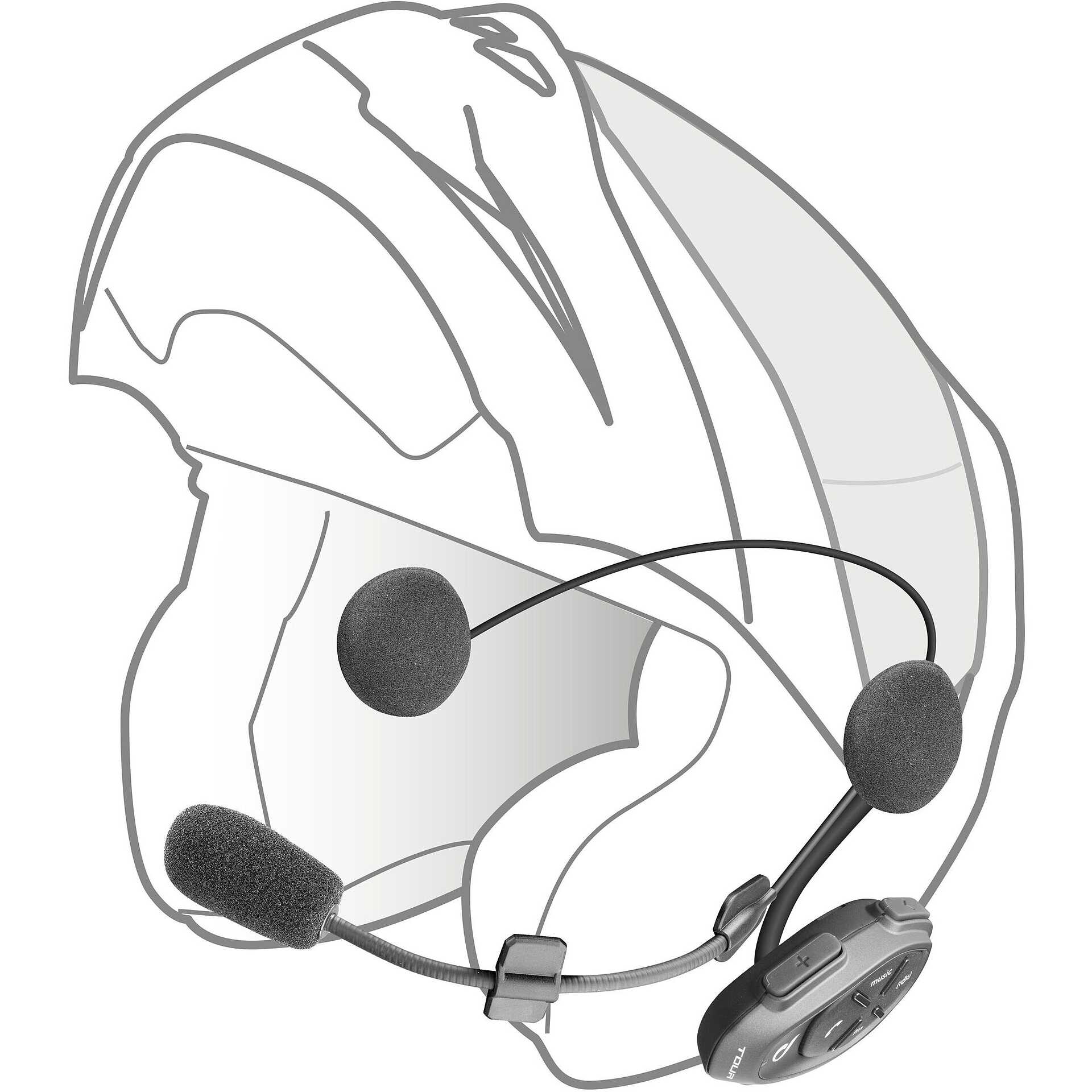 Pair of Cellular Line TOUR HD Double Motorcycle Intercoms - 40 mm HD ...