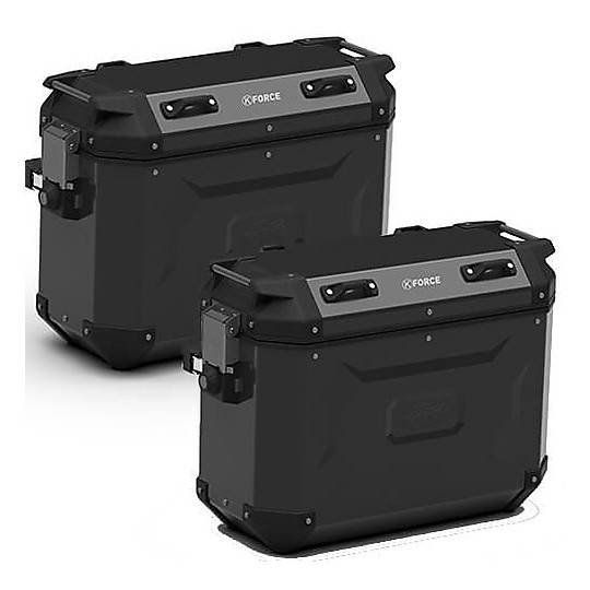 Paire de valises latérales en aluminium noir KAPPA KFR37 K'FORCE Vente ...