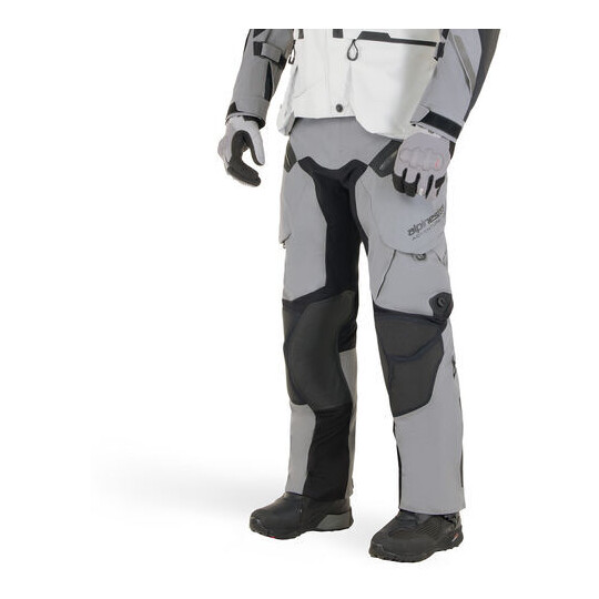 Pantalon moto Alpinestars BOULDER 3L GORE-TEX raccourci noir gris foncé ...