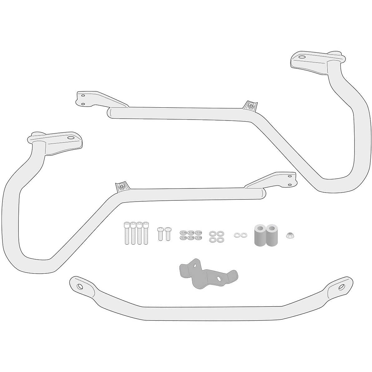 Paramotore tubolare nero Slider integrato Givi TN1194 Per HONDA CMX ...