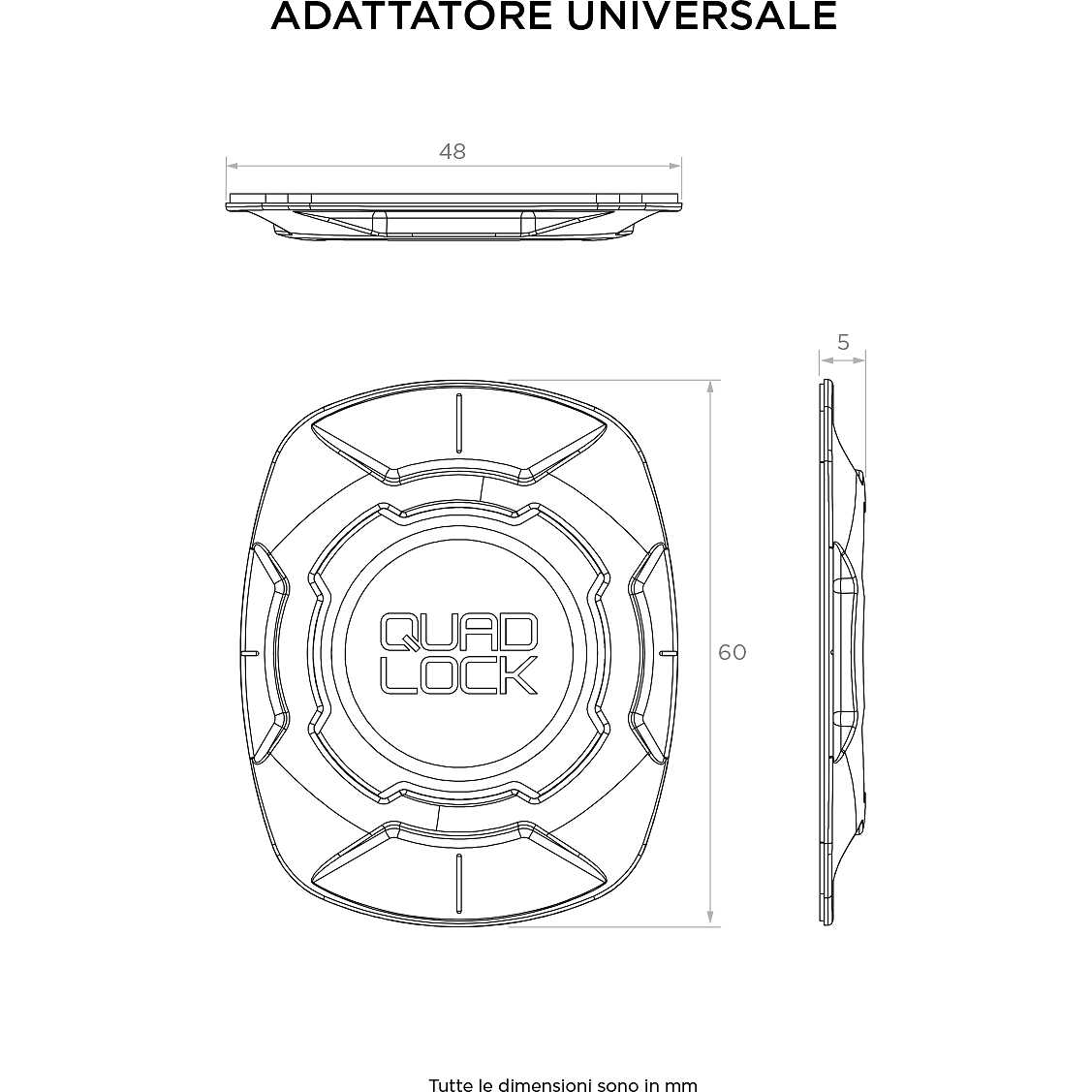 Quad Lock QLA-UNI-3 Universal Adapter For Sale Online - Outletmoto.eu