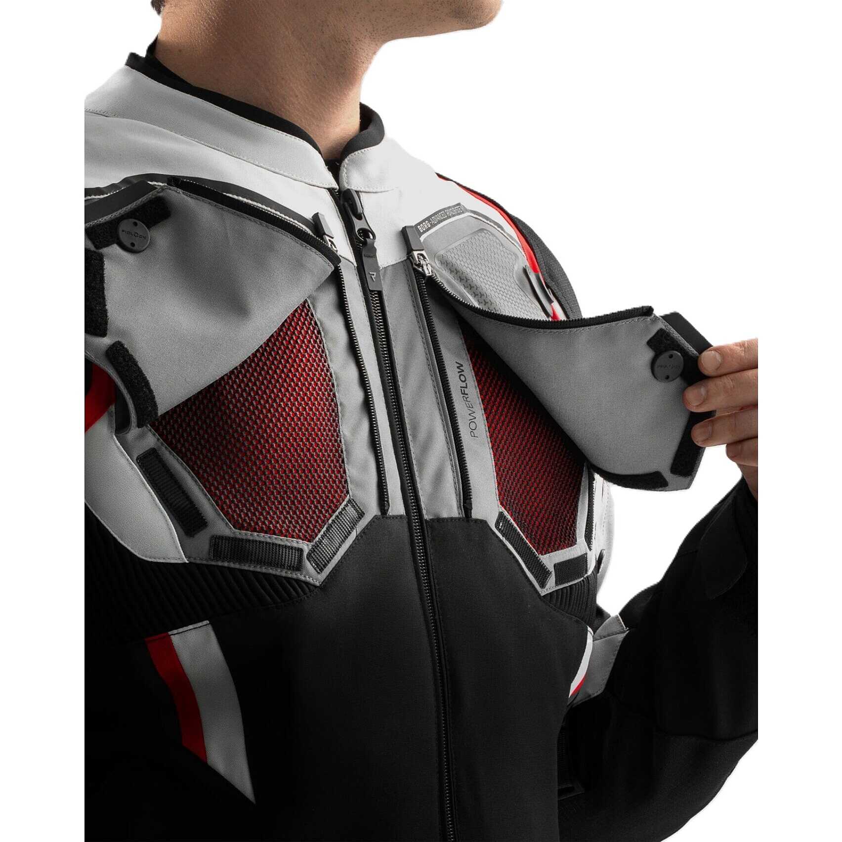 Rebelhorn BORG II Fabric Motorcycle Jacket Black Grey Red For Sale ...