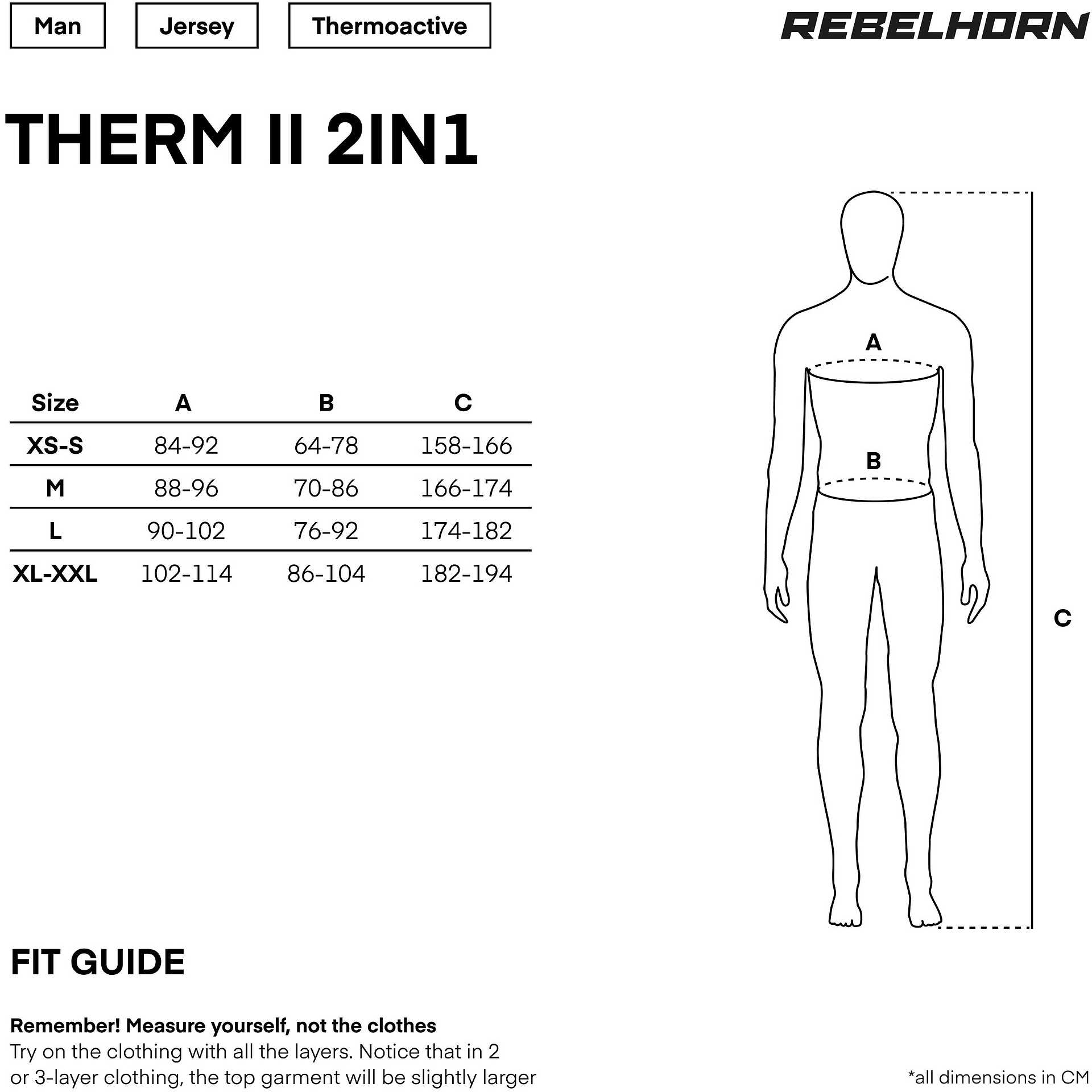 Rebelhorn THERM II 2in1 Thermal Balaclava Underwear Shirt Black Grey For Sale Online - Outletmoto.eu