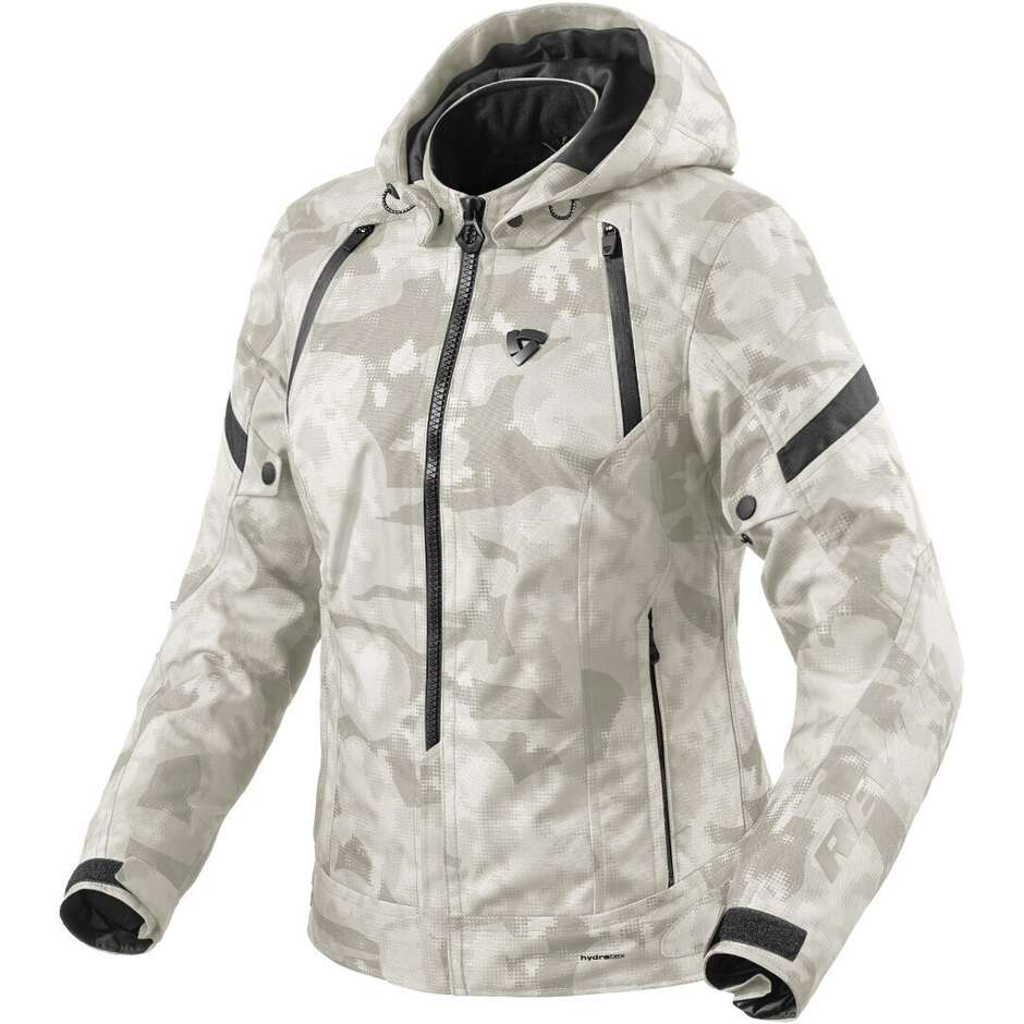 Rev'it FLARE 3 H2O Ladies Motorcycle Jacket, Camouflage, Grey/White For ...