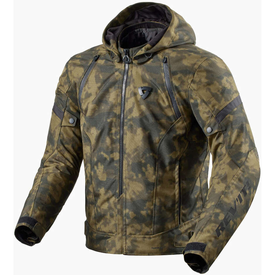 Rev'it FLARE 3 H2O Motorcycle Jacket in Dark Green Camouflage For Sale ...