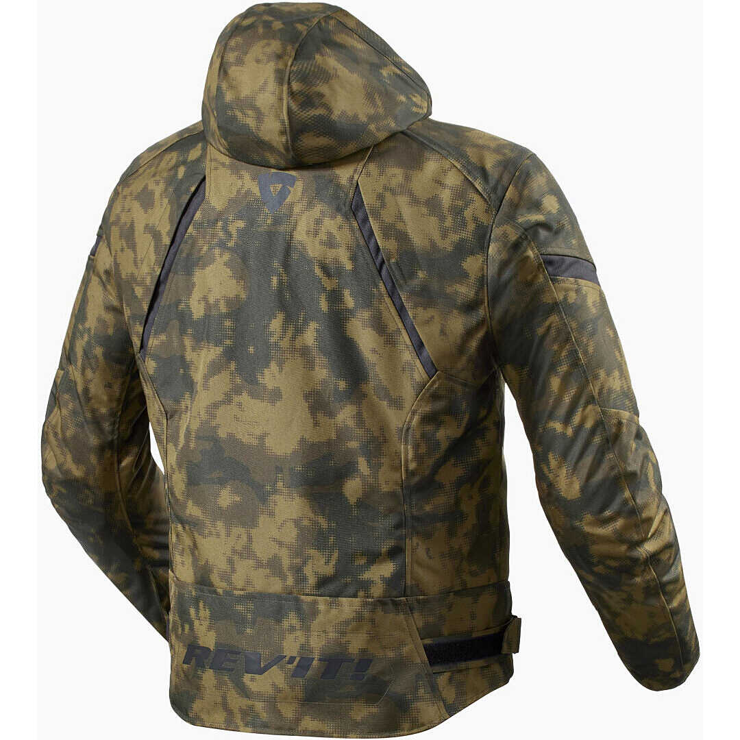 Rev'it FLARE 3 H2O Motorcycle Jacket in Dark Green Camouflage For Sale ...