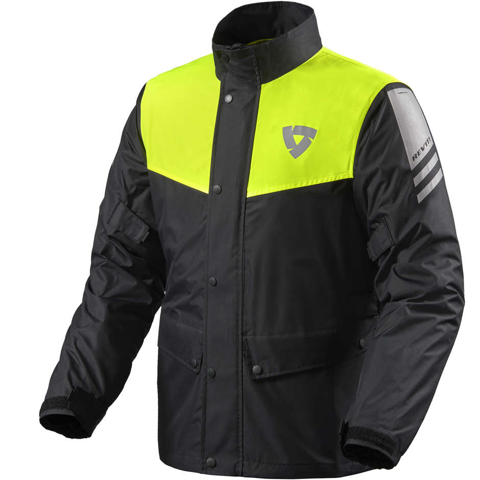 Rev'it NITRIC 3 H2O Rain Jacket Black Neon Yellow For Sale Online ...