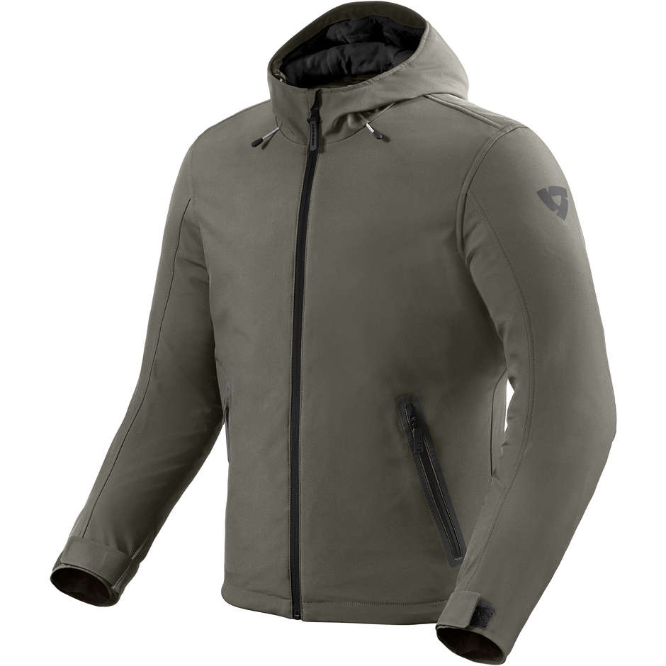 Rev'it TRAFFIC H2O SoftShell Motorcycle Jacket Dark Green For Sale ...