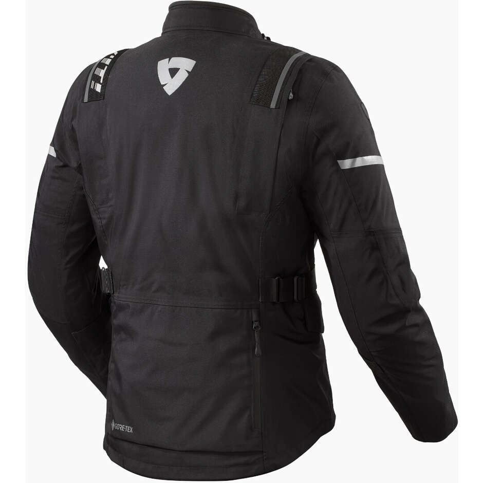 Rev'it Vertical GTX Gore-Tex Touring Motorcycle Jacket, Black/Silver ...