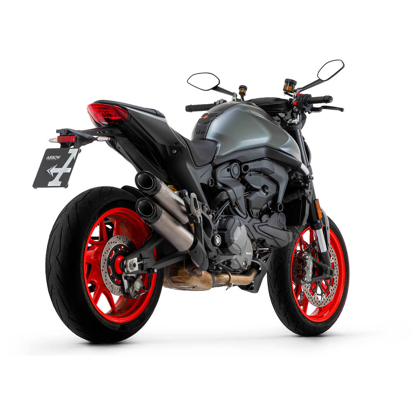 Round-Sil titanium exhaust pipes (upper + lower) with carby end cap For ...