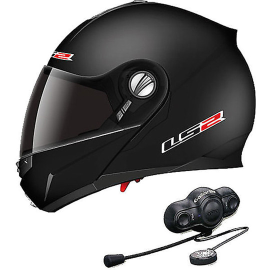 Saving Kit - Easy ls2 Modular Helmet Matte Black + Intercom Bluetooth ...