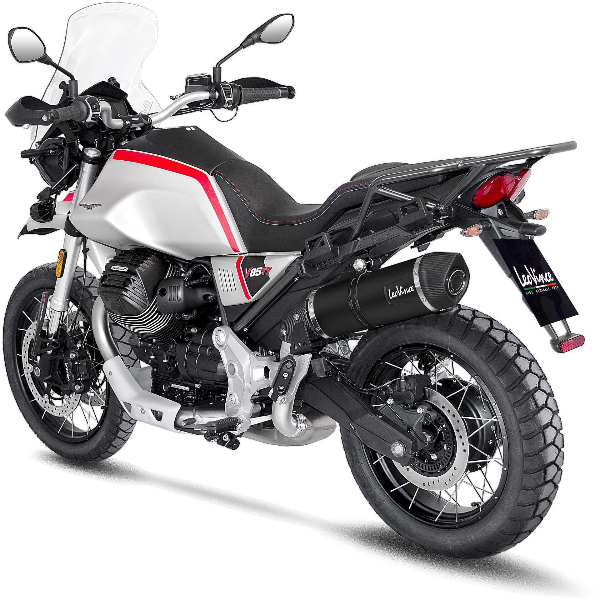 Scarico Slip-On Leovince 14348EB LV ONE EVO BLACK EDITION Specifico Per MOTO GUZZI V85TT (19-23 ...