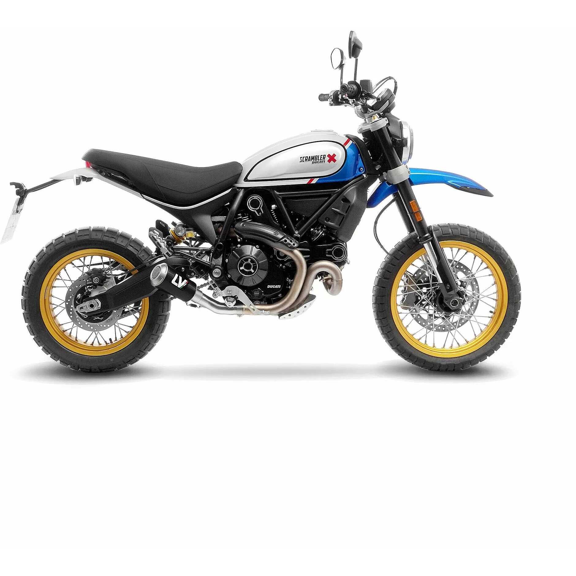 Scarico Slip-On Leovince 15254CU LV-10 CARBON FIBER Specifico Per DUCATI Scrambler800 Desert ...