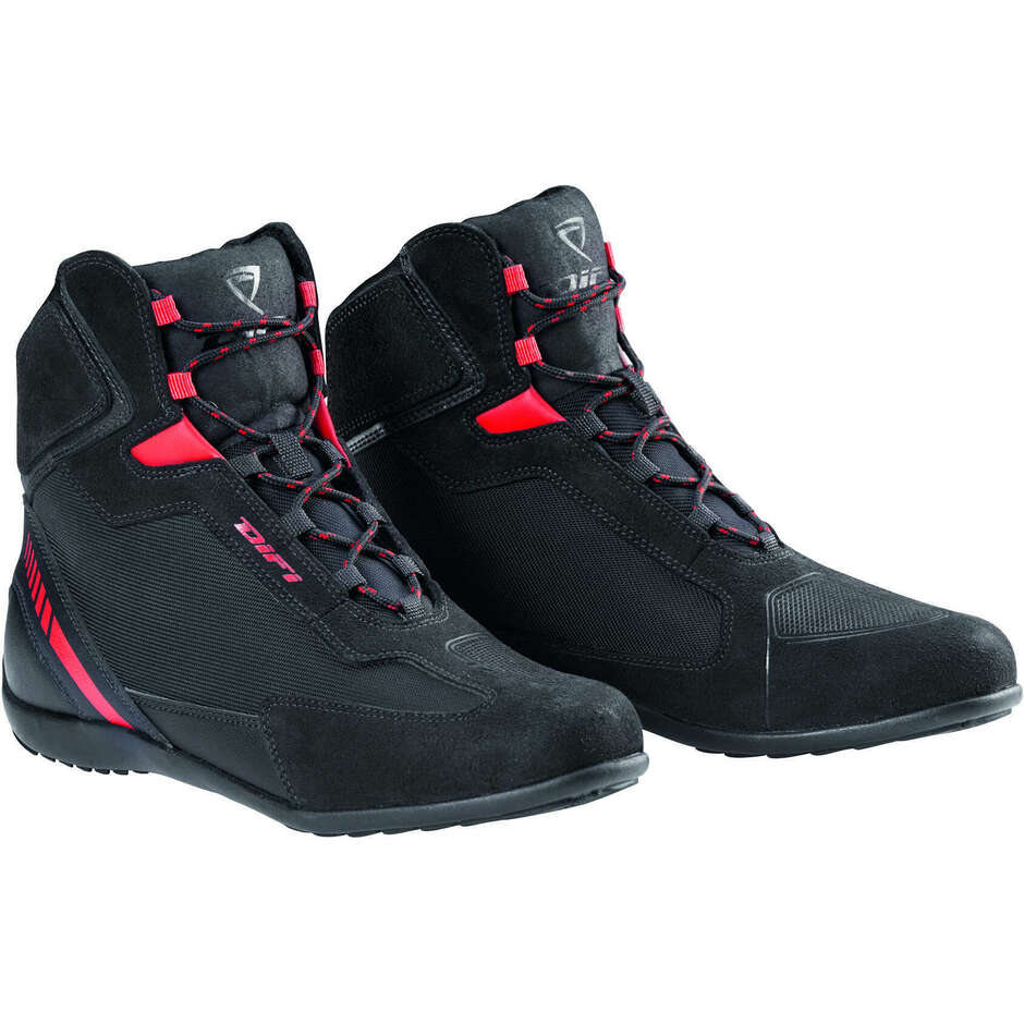 Scarpe Moto DIFI Miles Nero Rosso Vendita Online - Outletmoto.eu