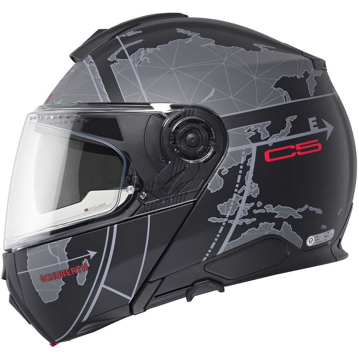 Schuberth C5 GLOBE Modular Motorcycle Helmet P/J Black For Sale Online ...