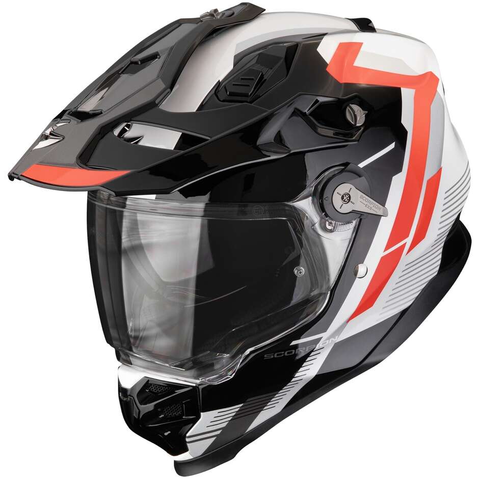 Scorpion ADF-9000 AIR PATROL Full Face Motorcycle Helmet Black Red For ...