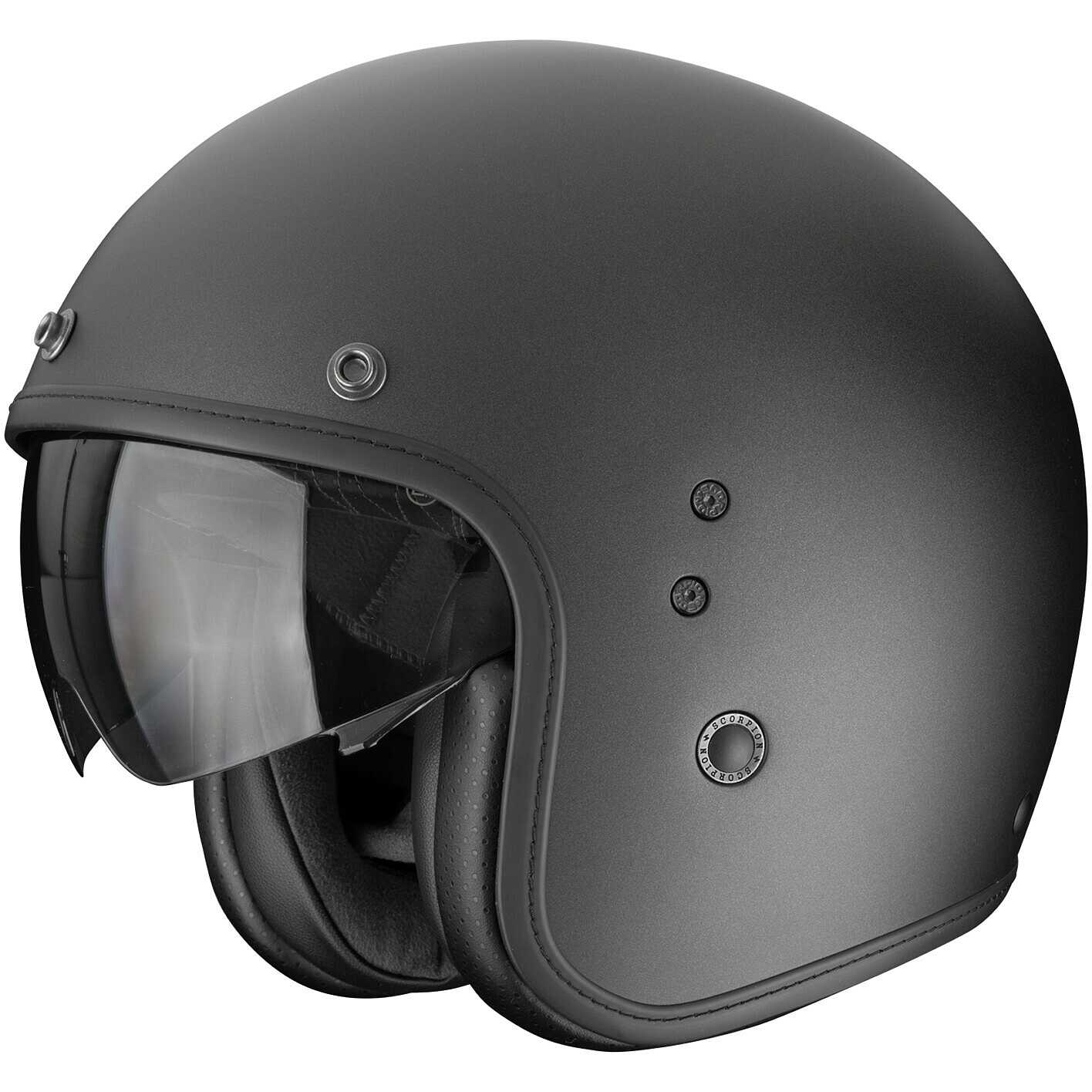 Scorpion BELFAST EVO SOLID Jet Motorcycle Helmet, Pearl Black, Matte ...