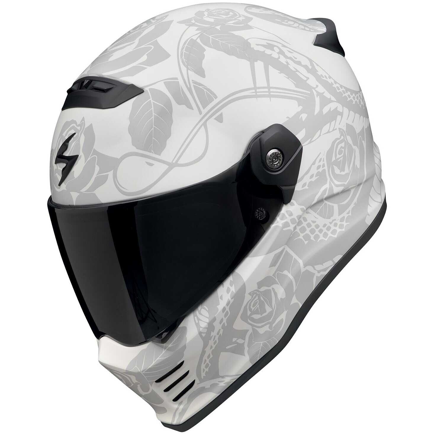 Scorpion COVERT FX DRAGON Full Face Fiber Motorcycle Helmet Light Grey ...