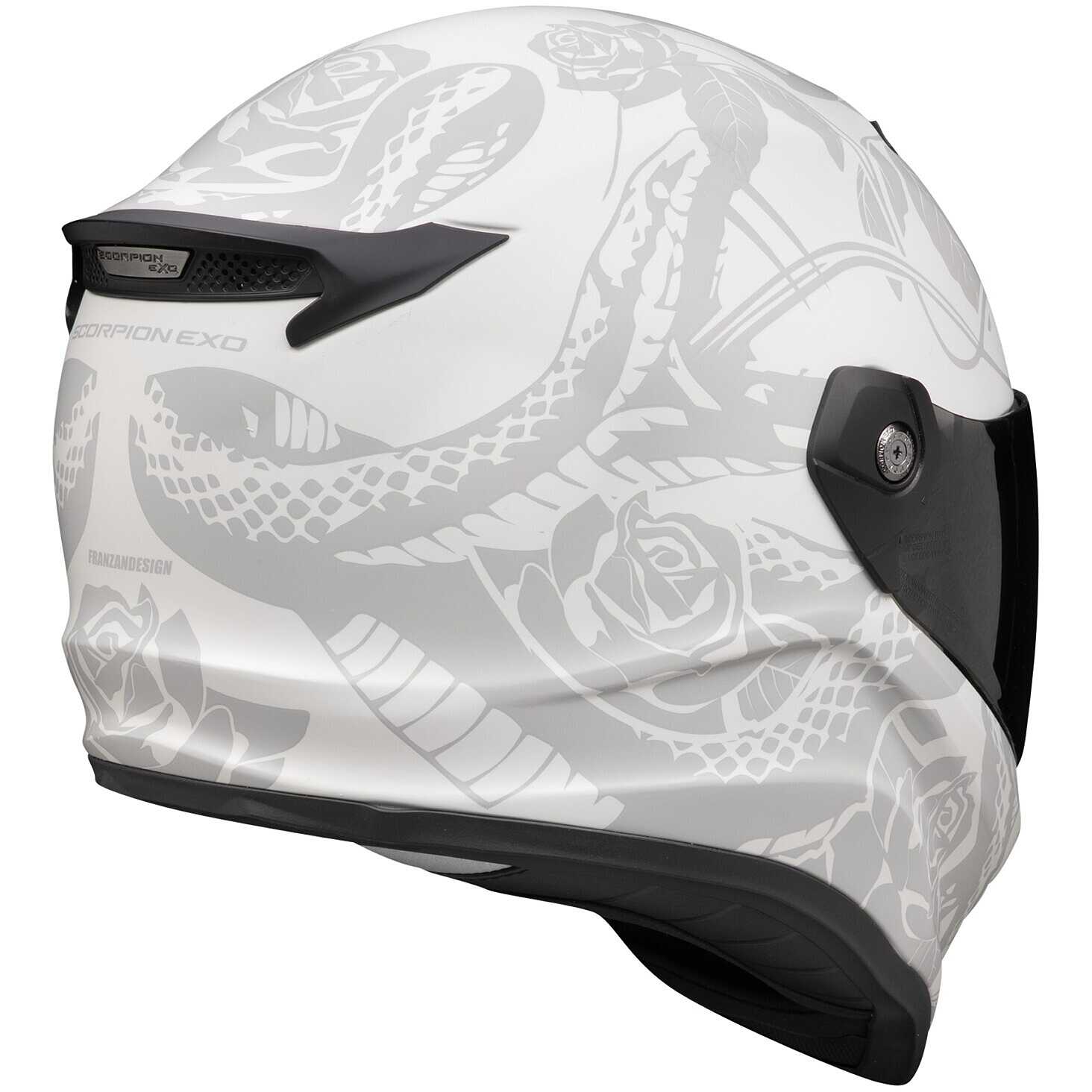 Scorpion COVERT FX DRAGON Full Face Fiber Motorcycle Helmet Light Grey ...