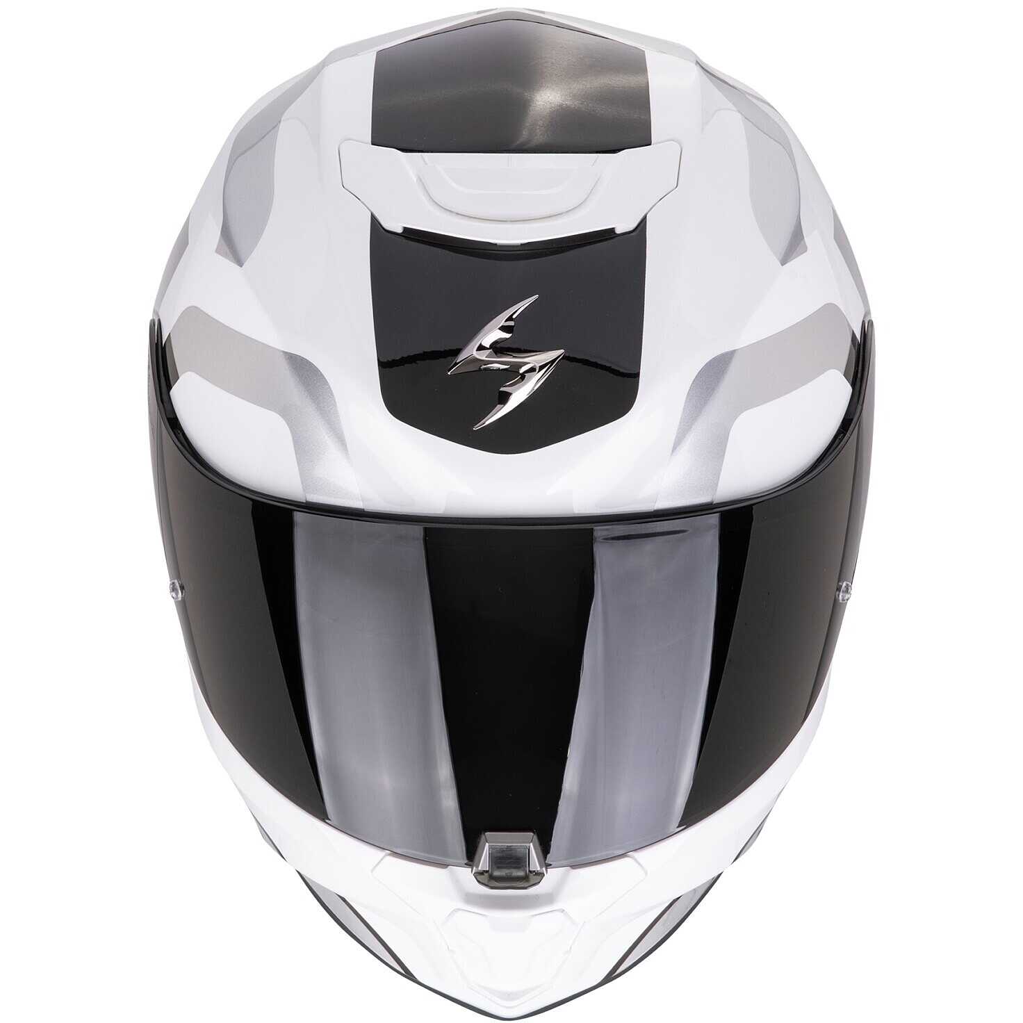 Scorpion EXO-391 AROK Full Face Motorcycle Helmet White Black Silver ...