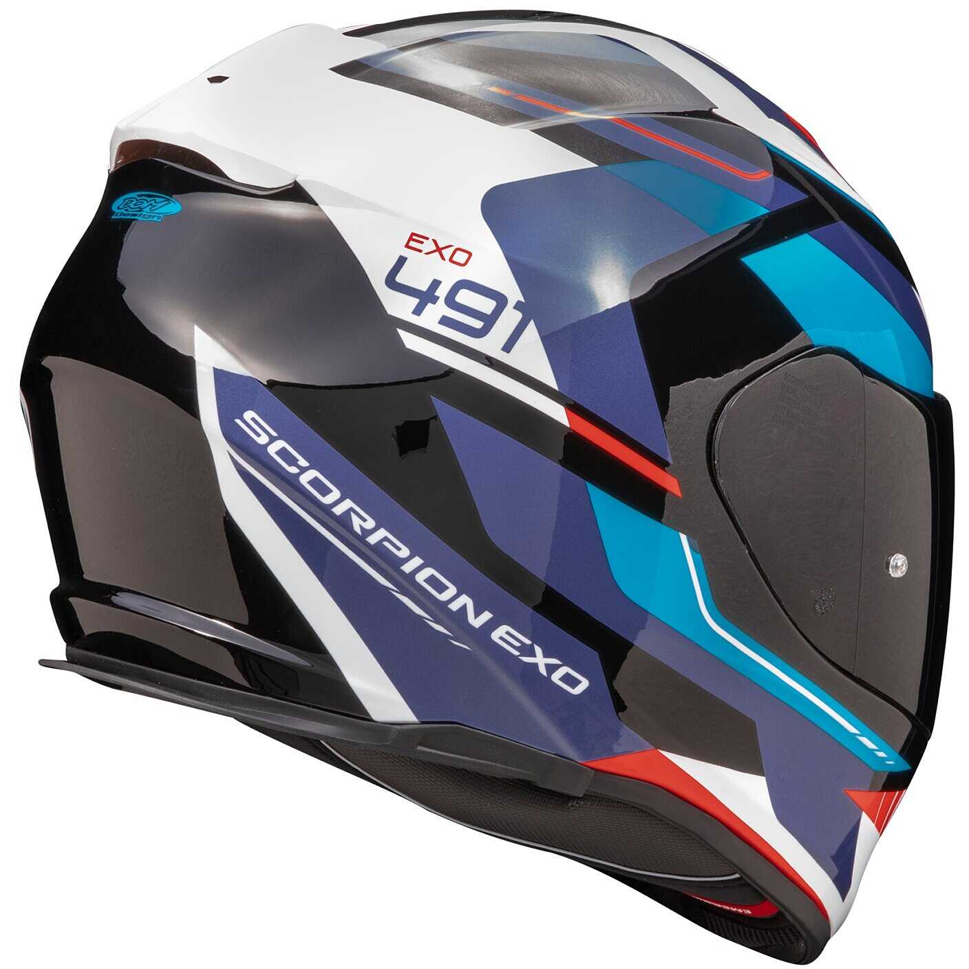 Scorpion EXO-491 ABILIS Full Face Motorcycle Helmet Black Blue Red For ...
