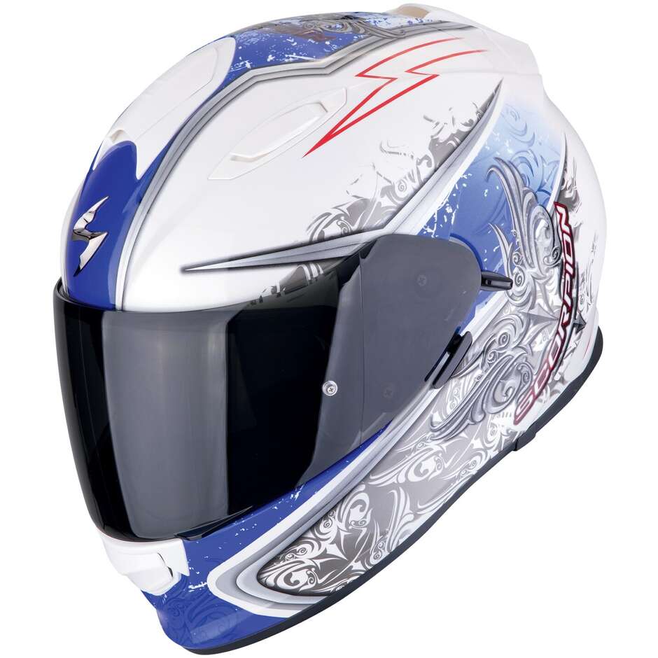 Scorpion EXO-491 RUN Integral-Motorradhelm Weiß Blau Online-Verkauf ...