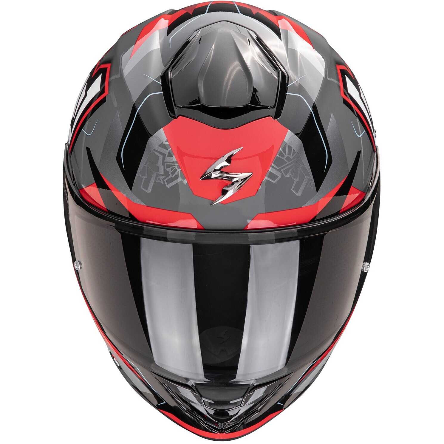 Scorpion EXO-530 AIR ROK Full Face Motorcycle Helmet Grey Black Red For ...