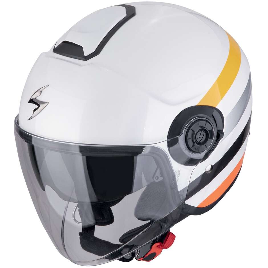 Scorpion EXO-CITY II BEE Jet Motorcycle Helmet White Yellow For Sale ...