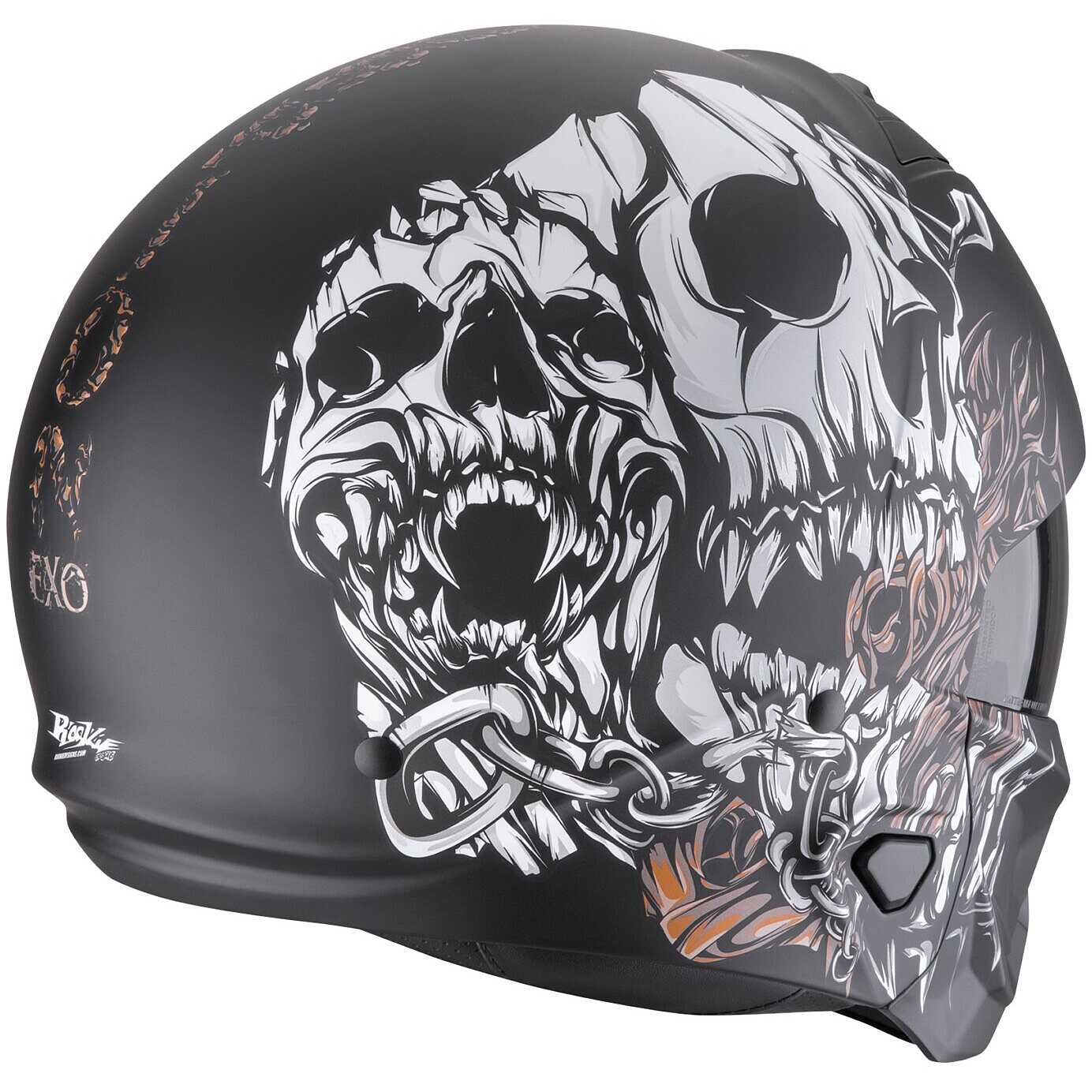 Scorpion EXO-COMBAT II GENESIS Jet Motorcycle Helmet Matt Black White ...