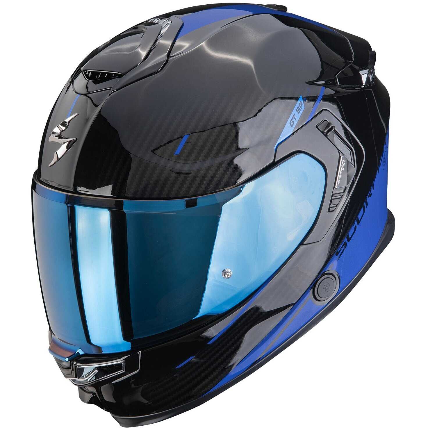 Scorpion EXO-GT SP AIR ASPHALT Full Face Motorcycle Helmet Black Blue ...