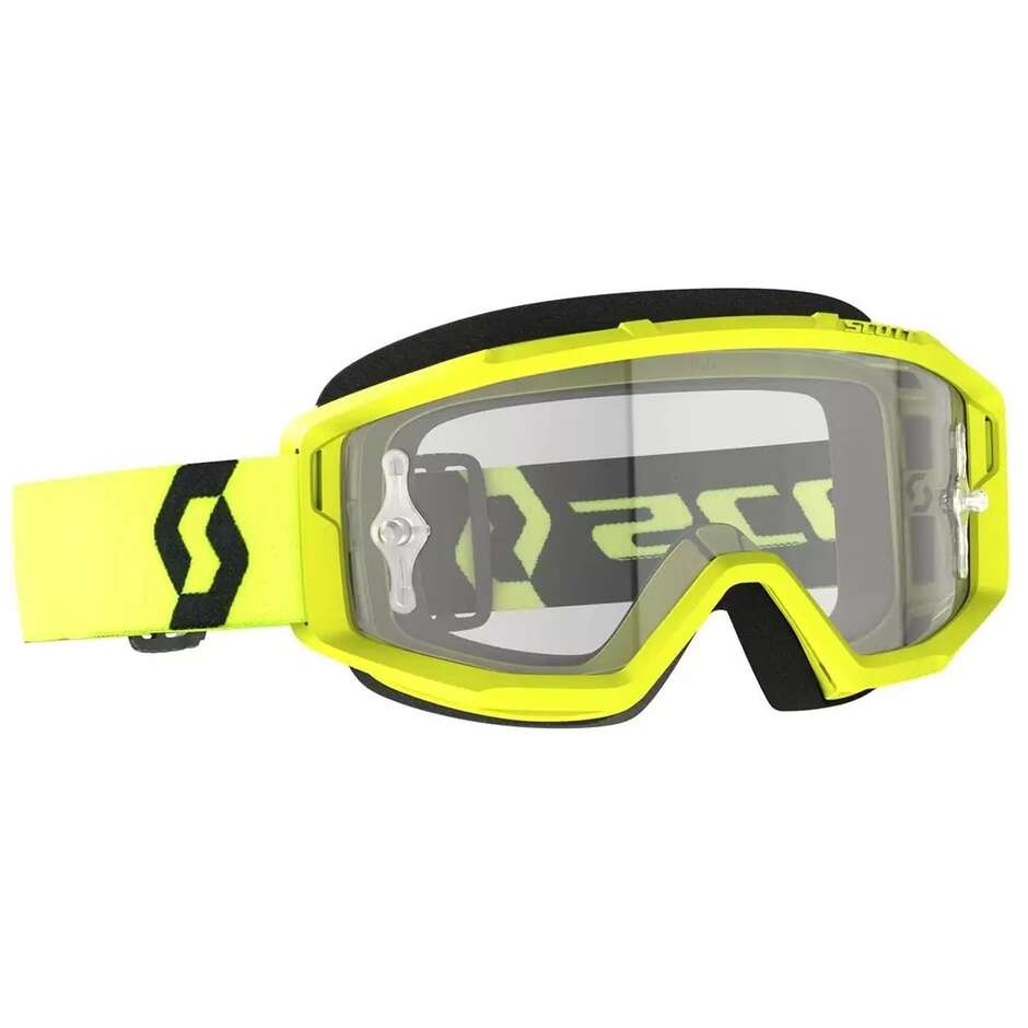 Scott PRIMAL CLEAR Cross Enduro Motorcycle Mask Yellow Clear Lens For ...