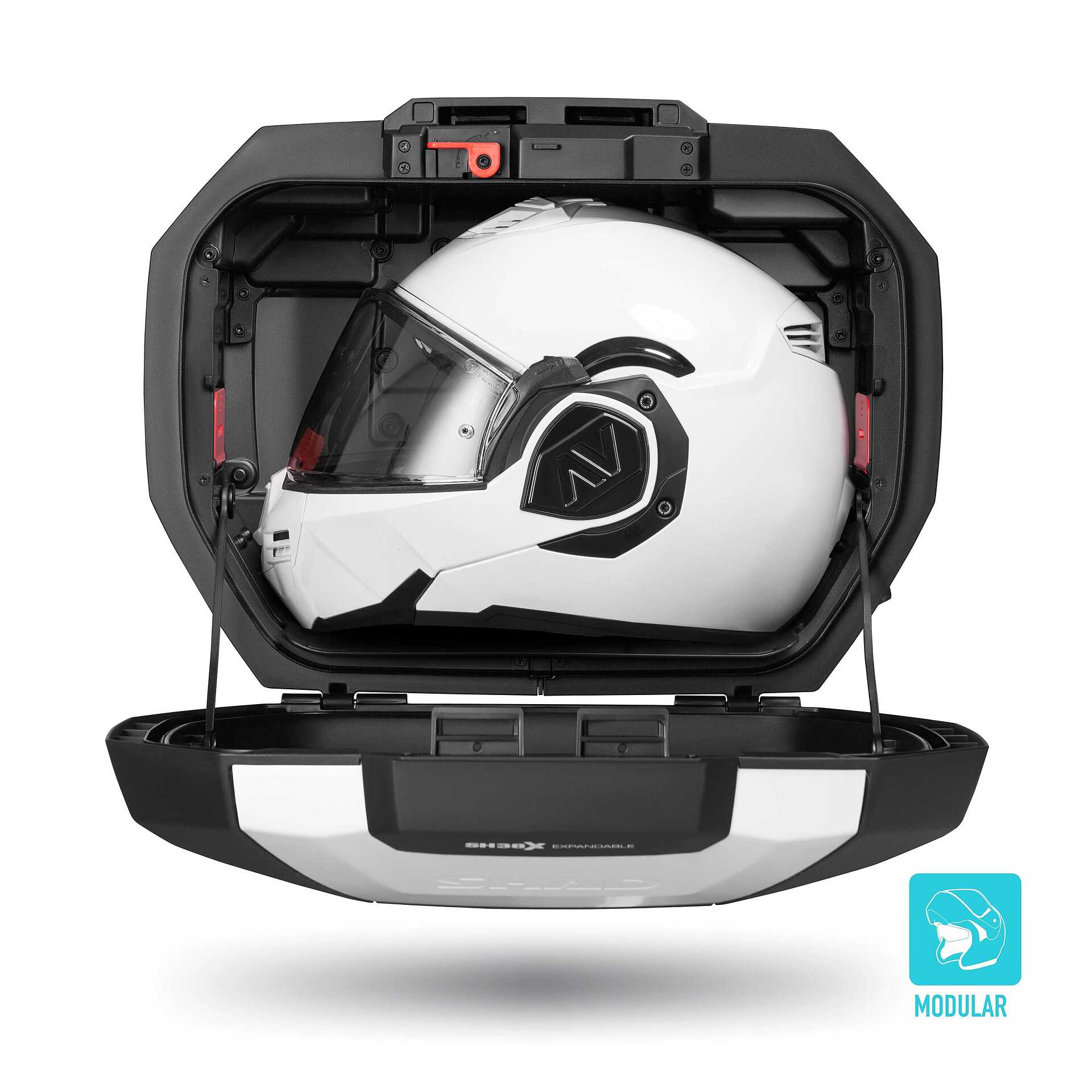 Shad SH38x Expandable Motorcycle Side Cases with Aluminum Cover - 3P ...