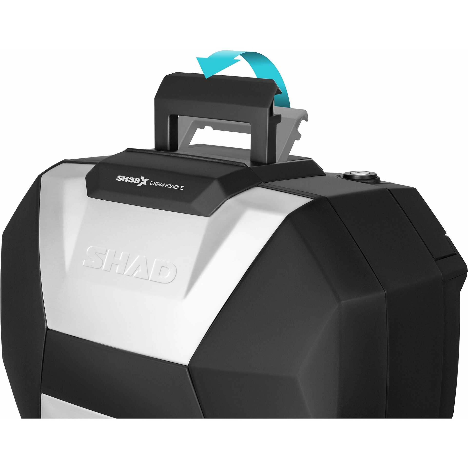 Shad SH38x Expandable Motorcycle Side Cases with Aluminum Cover - 3P ...