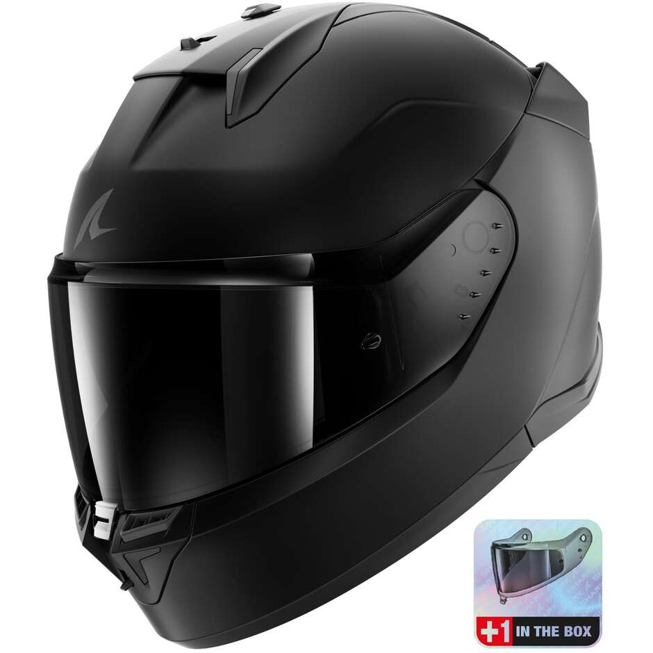 Shark D-SKWAL 3 DARK SHADOW EDITION Casque de moto intégral Noir mat ...