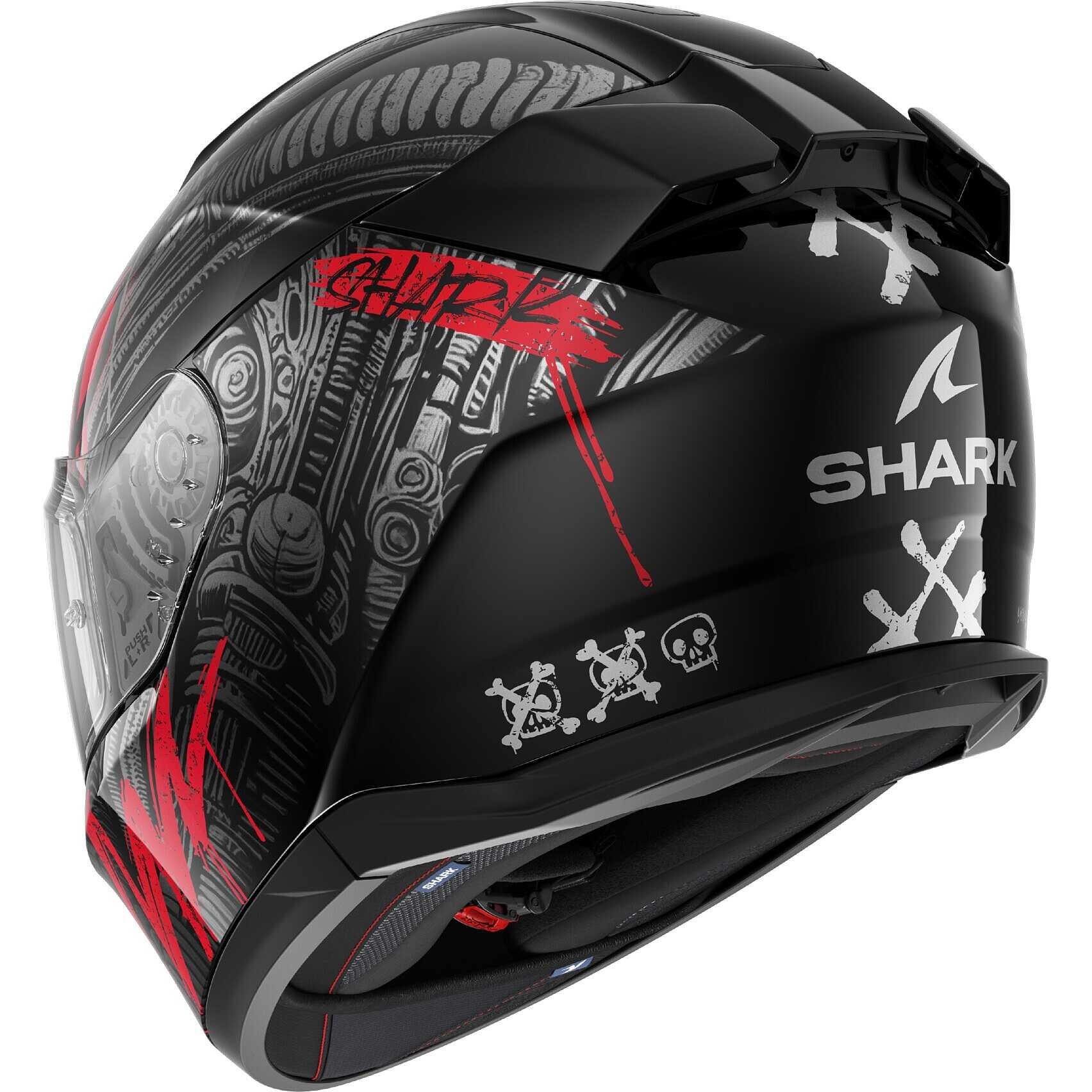 Shark D-SKWAL 3 SHIEVER Full Face Motorcycle Helmet Black Anthracite ...