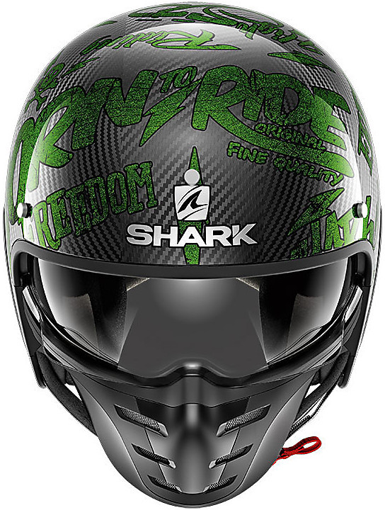 Shark Jet Helmet S-DRAK FREESTYLE CUP Carbon Green For Sale Online ...