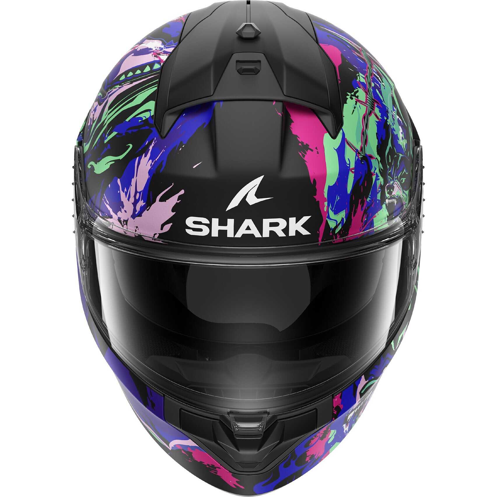 Shark RIDILL 2 RAGING BEAST Mat Full Face Motorcycle Helmet Black ...